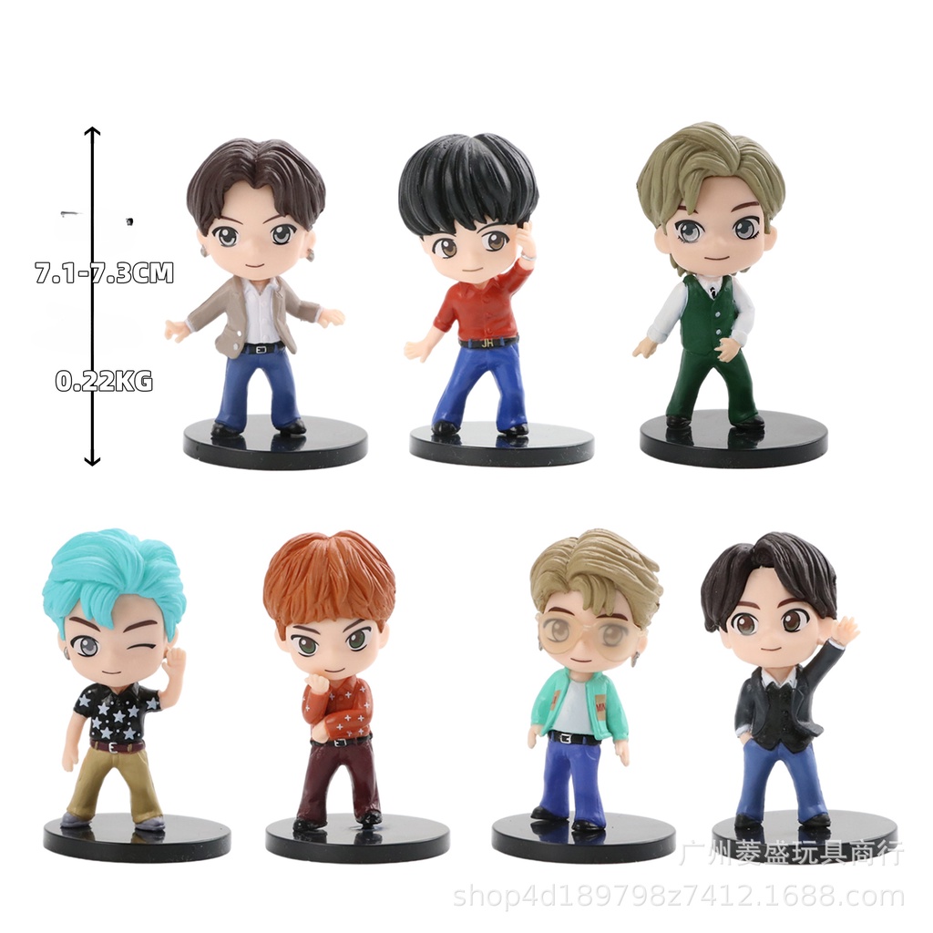 ตุ๊กตาฟิกเกอร์ BTS Action Figure Q Version Bt21 Mcdonalds Kpop Peripheral ของเล่นสําหรับเด็ก 7 ...