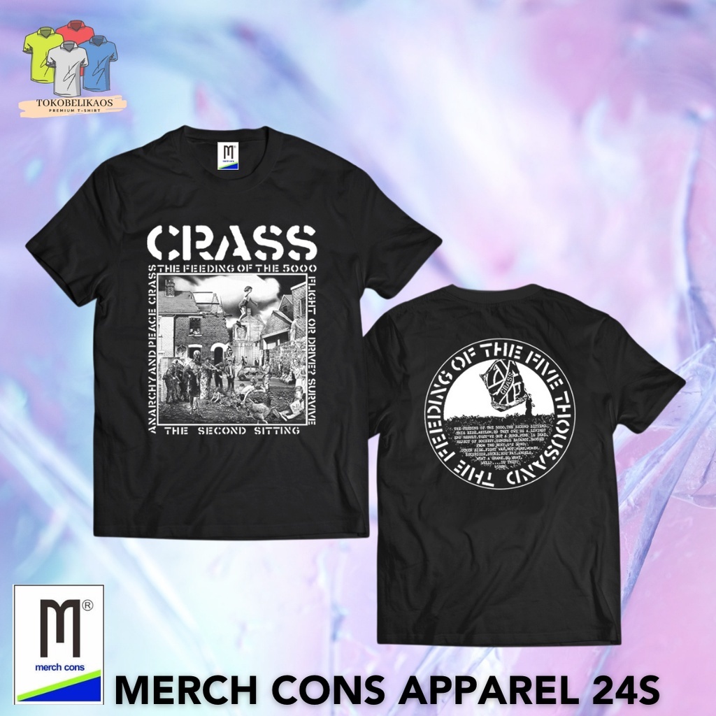 Hm97 | เสื้อยืด พิมพ์ลาย BAND CRASS TAG MERCHCONS | ขนาดด้านนอก ...