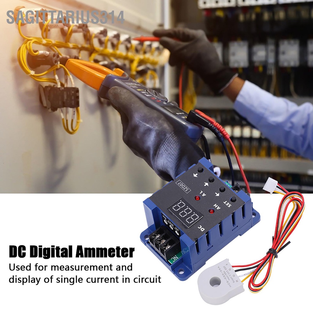 Sagittarius314 สวิตช์เซ็นเซอร์กระแสแอมมิเตอร์แบบดิจิตอล DC Overlimit ...
