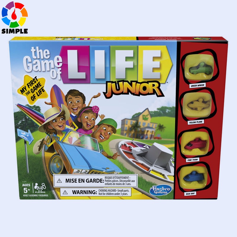 The Game of Life Junior Board Game for Kids From Age 5, Game for 2 to 4 ...