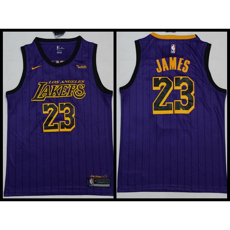 เสื้อยืด ลายทีมบาสเก็ตบอล Los Angeles Lakers nba jerseys LeBron James ...
