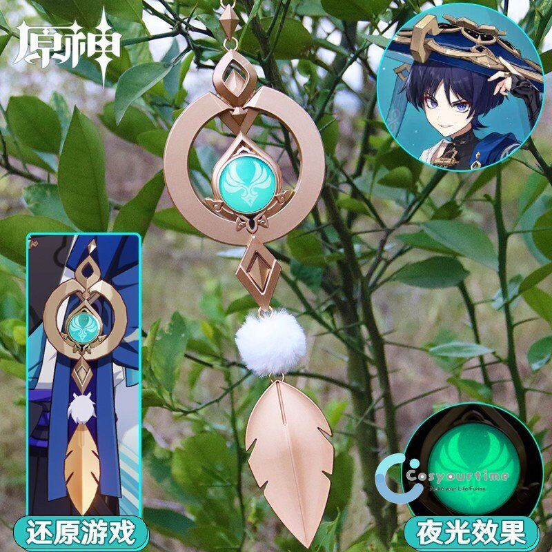 Genshin Impact Wanderer Vision Of God พวงกุญแจคอสเพลย์ Scaramouche ...