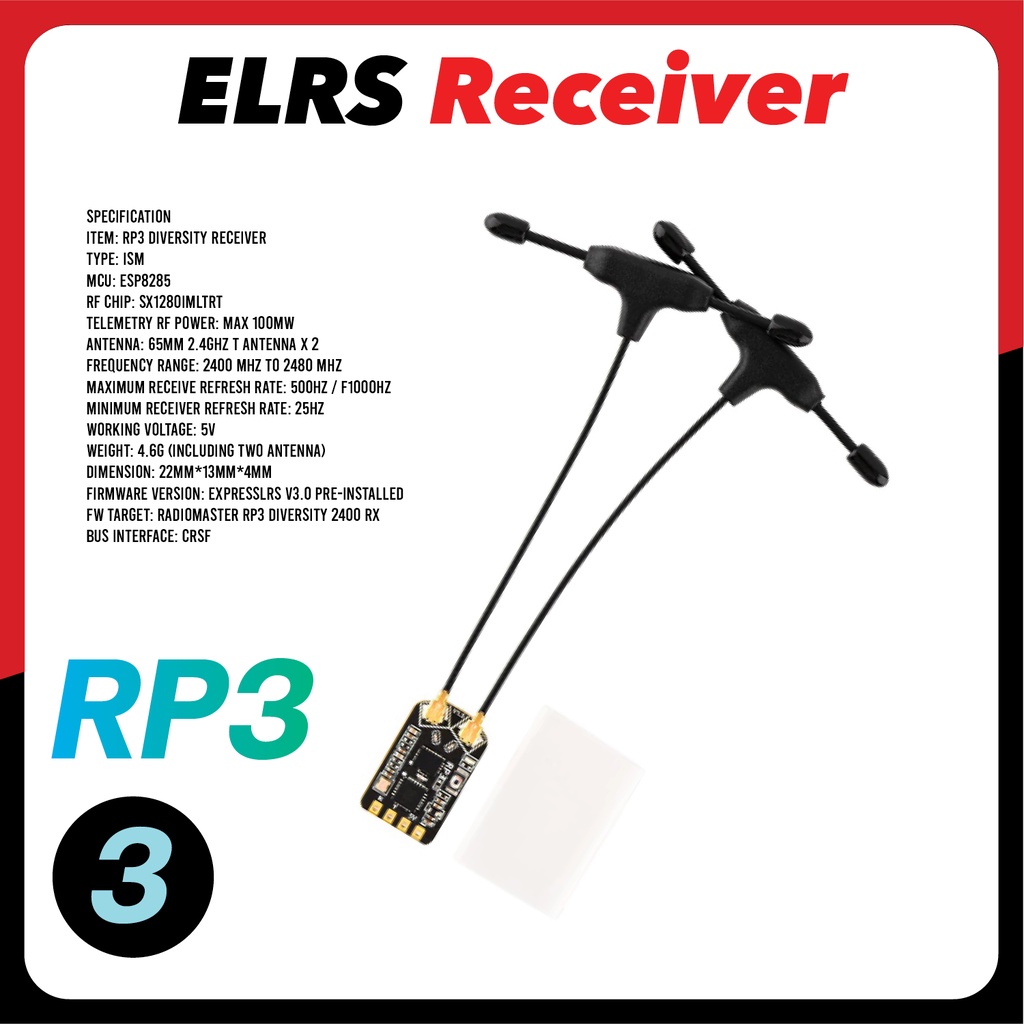 RadioMaster ELRS ExpressLRS 2.4G RP1 RP2 RP3 ER5A ER5C TX RX PWM ...