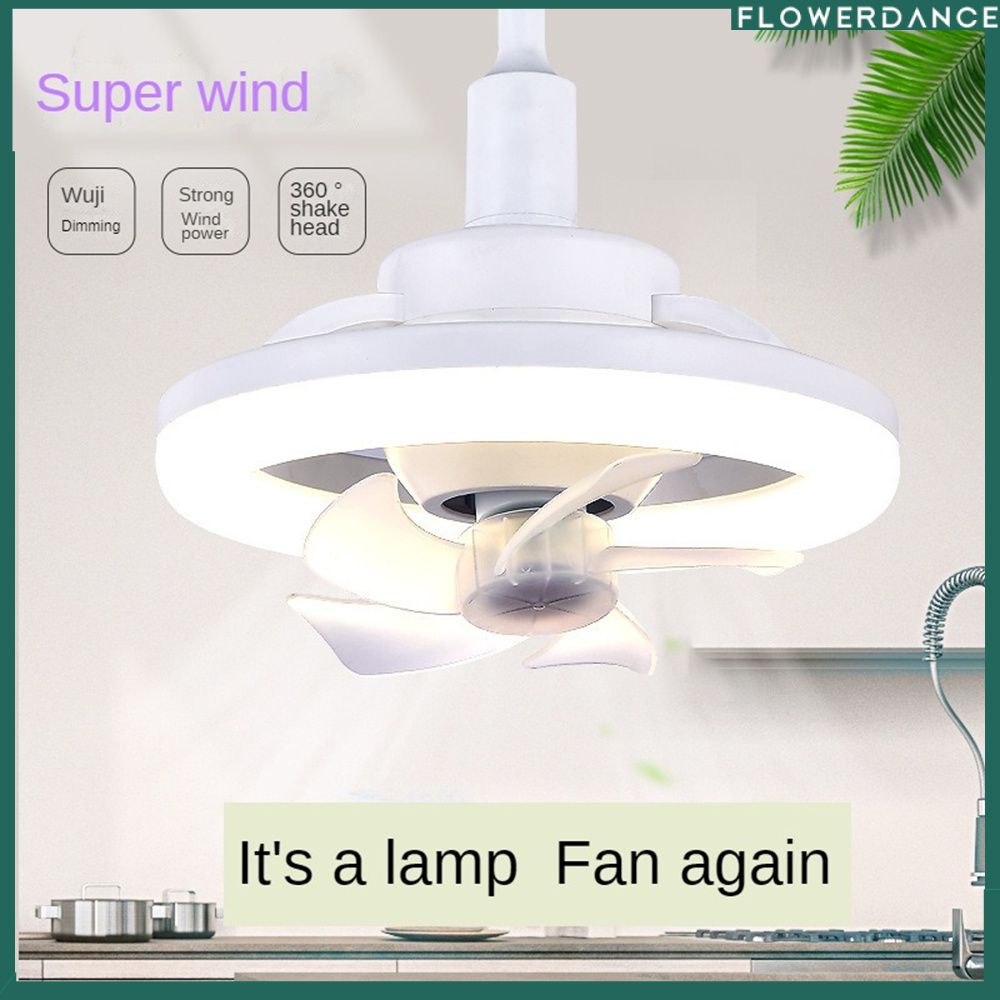 E27 Screw Mini Ceiling Fan With Light 360° Rotation Ceiling Fan Exhaust ...