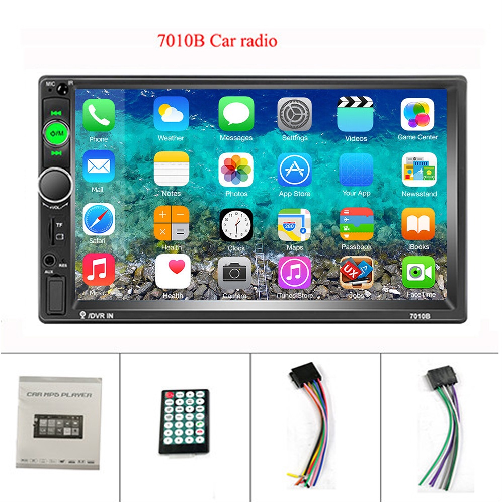 2 Din Car Radio Stereo 7 INCH HD Touch Screen Multimedia Player BT ...