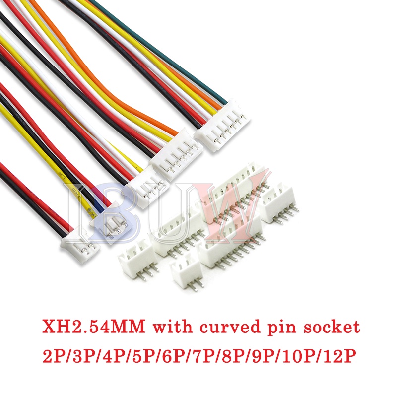 สายไฟเชื่อมต่ออิเล็กทรอนิกส์ Xh2.54 มม. 10 ซม. 15 ซม. 20 ซม. 30 ซม. 5 ชิ้น พร้อมซ็อกเก็ต 2P 3P ...