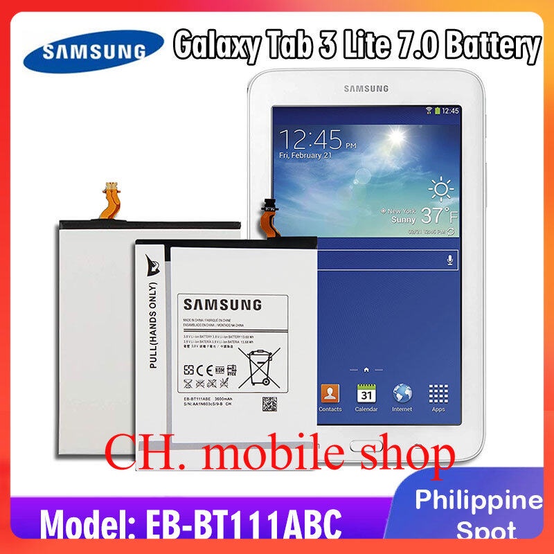 แบตเตอรี่ ใช้สำหรับเปลี่ยน For Samsung Galaxy Tab 3 Lite 7.0 Fit T110, T111, T116, Model: EB ...