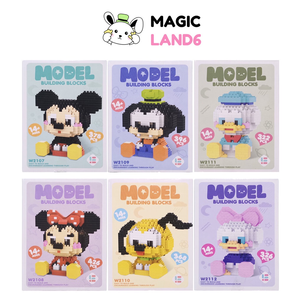Block NanoBlock Characters Model Creative Building Disney Mickey Minnie ...
