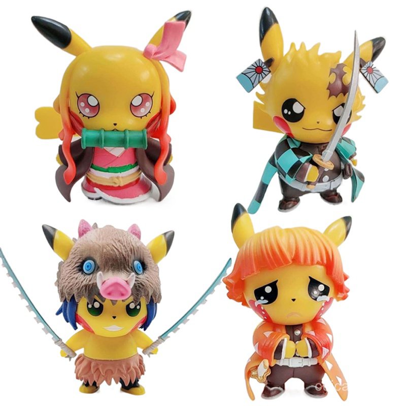 Spot Pikachu Cos Zenitsu Kimetsu No Yaiba animation model Tanjiro ...