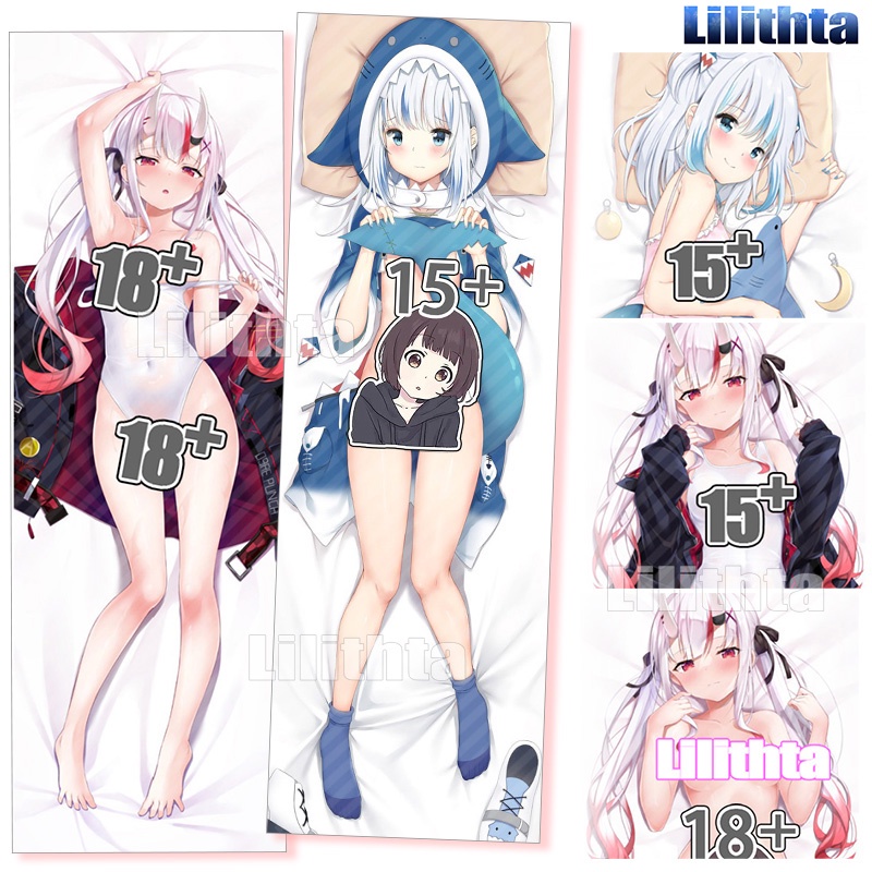 ปลอกหมอน พิมพ์ลายการ์ตูนอนิเมะ Dakimakura Hololive Nakiri Ayame and Gawr Gura Vtuber Game แฮนด์ ...