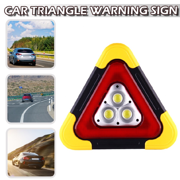 Solar Emergency Triangular Roadside Warning Light Car Maintenance Work ...
