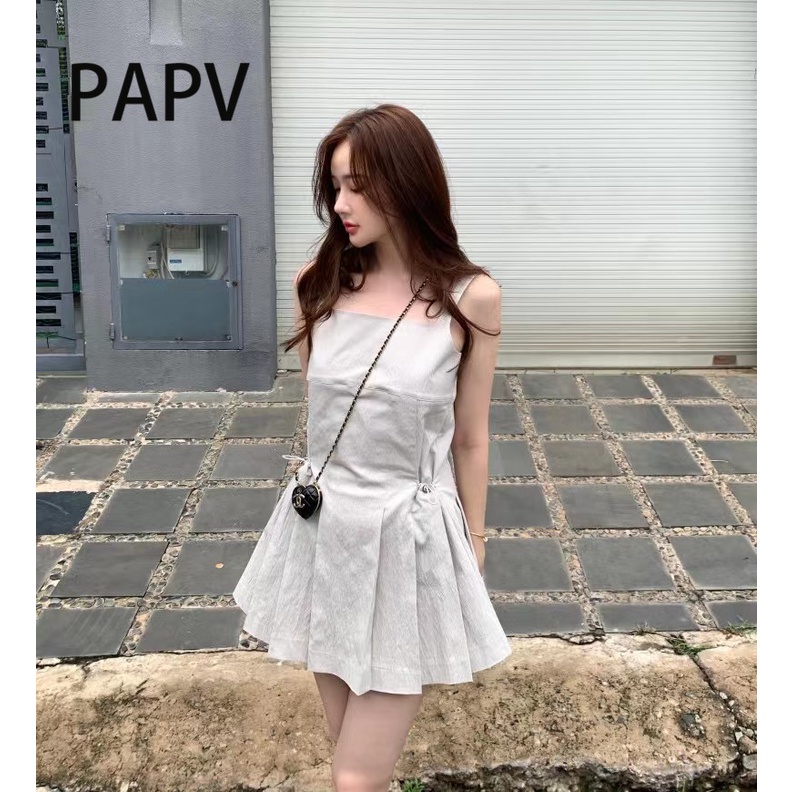 Papv ชุดเดรสพลีท สไตล์เกาหลี เหมาะกับฤดูร้อน 1507 | Shopee Thailand