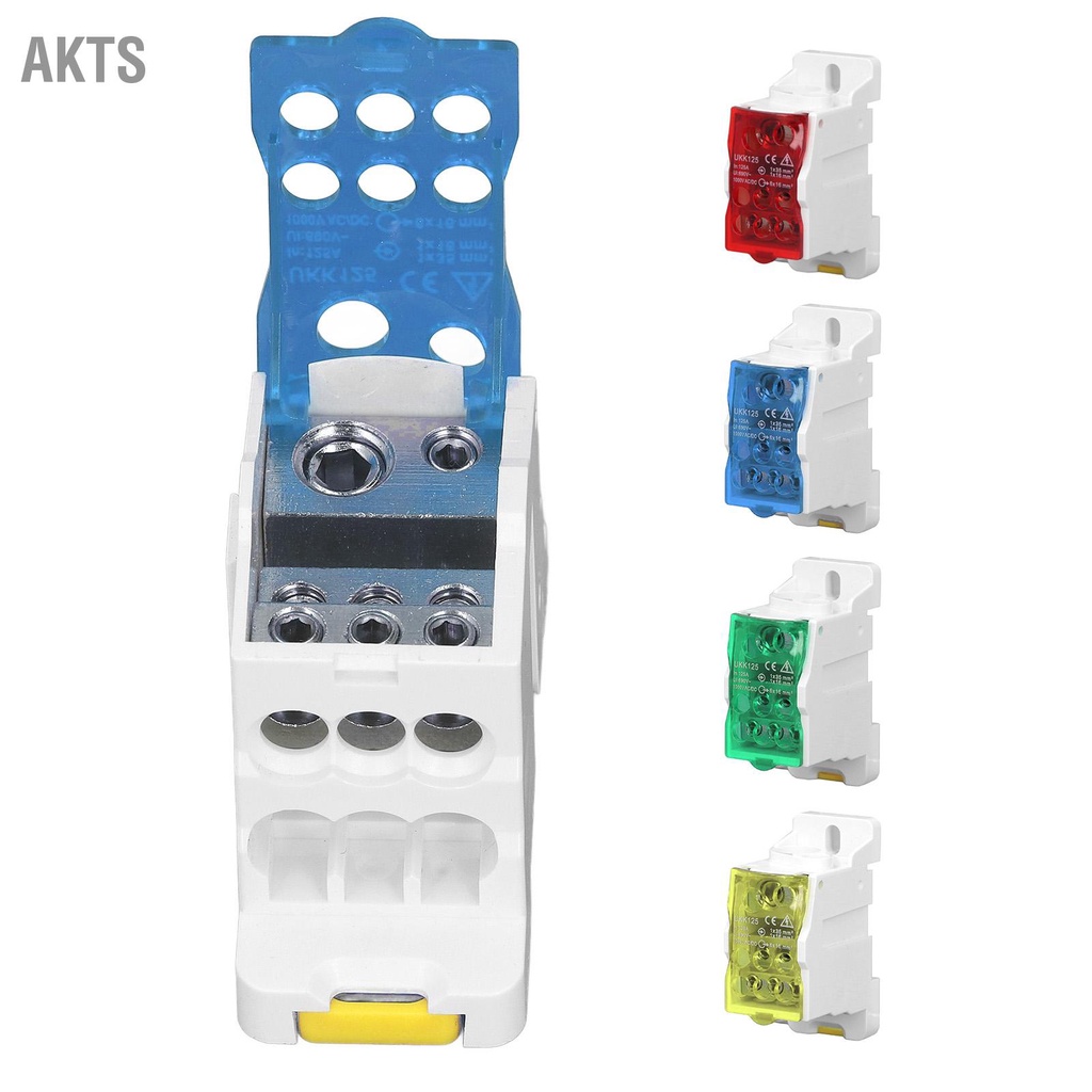 AKTS กล่องกระจายราง DIN เทอร์มินัลบล็อกไฟฟ้าสากลขั้วต่อสายไฟกล่องรวม ...