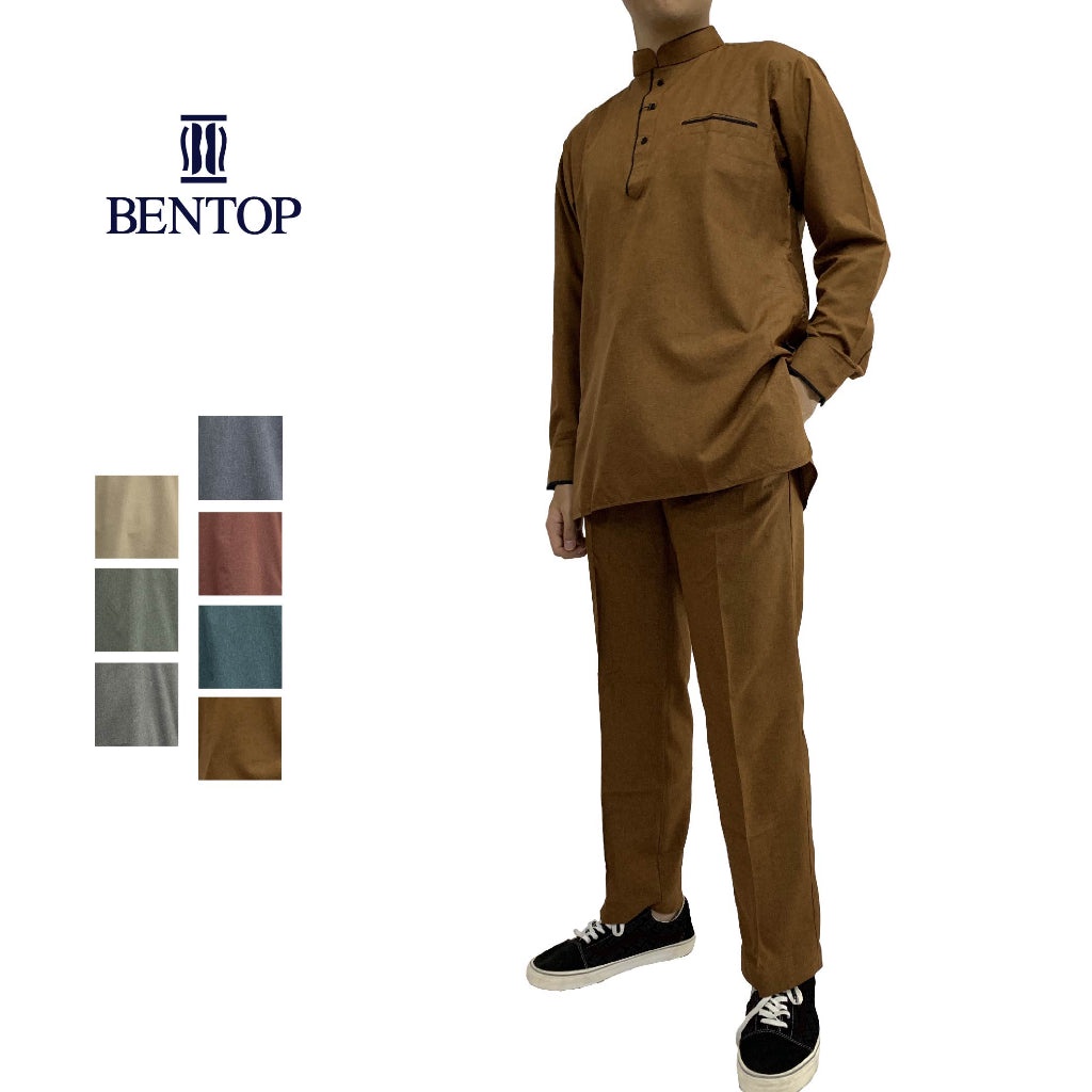 Bentop [BM185] Baju Melayu Baju Raya Baju Muslim Kurta Set - ชุด 1-8 สี ...