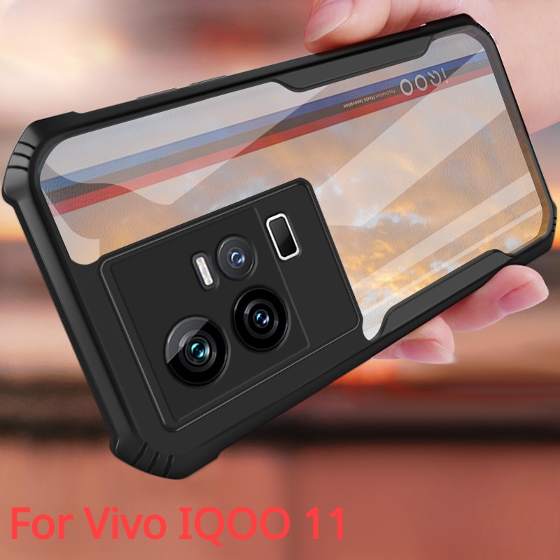 เคสโทรศัพท์มือถืออะคริลิคใส ป้องกันเลนส์กล้อง กันกระแทก สําหรับ Vivo iQOO 11 iQOO11 5G Xiaomi ...
