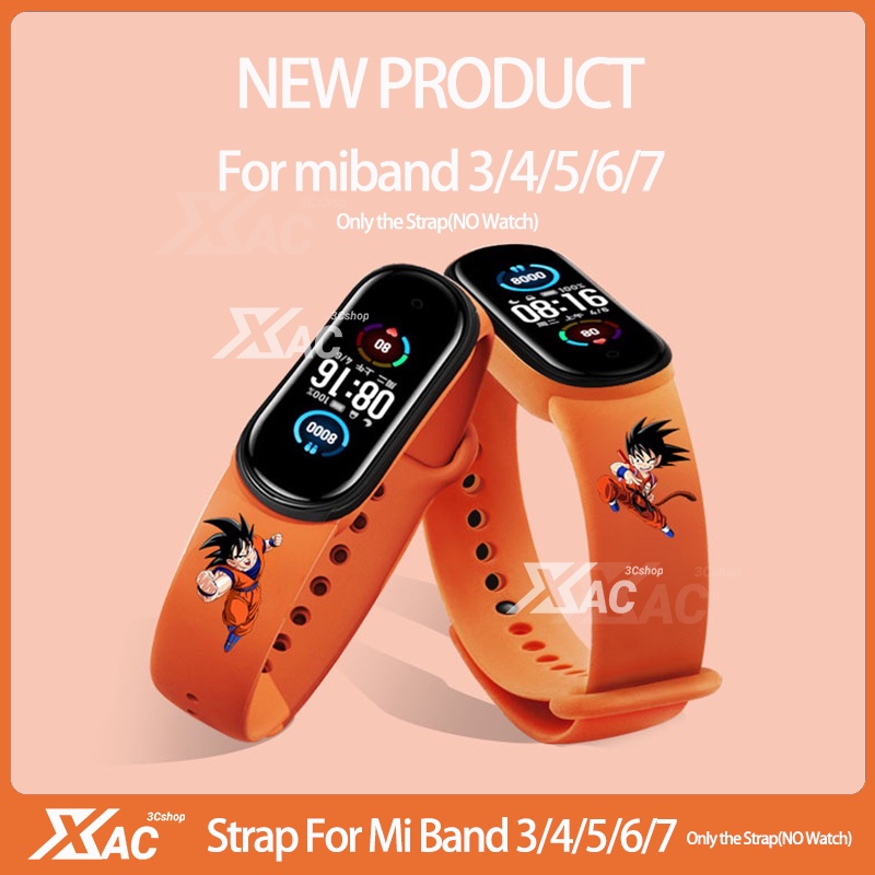สายนาฬิกาข้อมือซิลิโคน พิมพ์ลายการ์ตูน สําหรับ xiaomi Mi band 7 Miband 6 xiaomi Mi band 7 6 5 4 ...