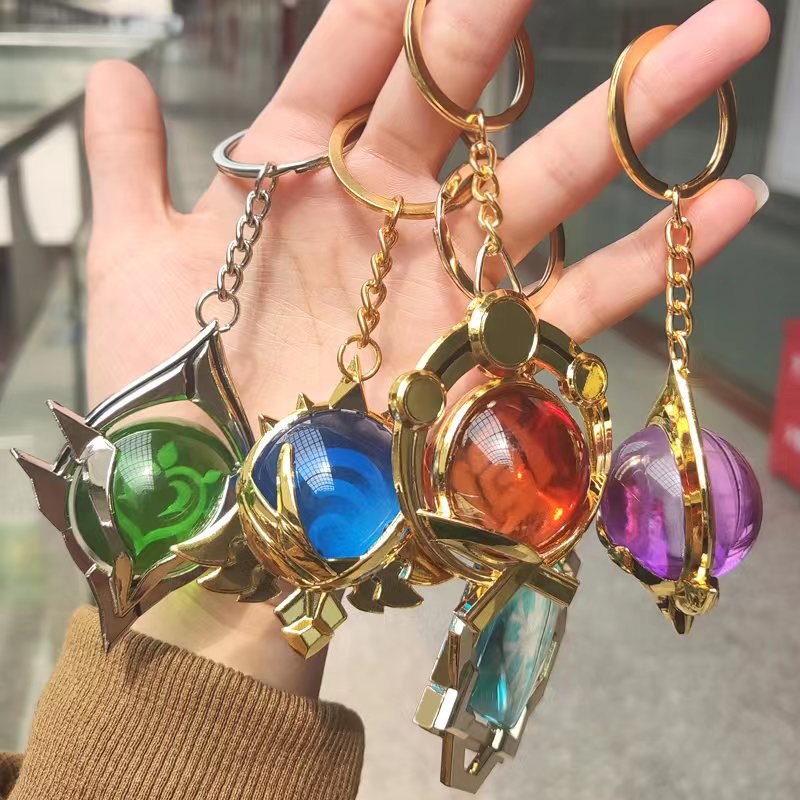 พวงกุญแจกระจก ลายเกม Genshin Impact Visions Sumeru Mondstadt Liyue ...