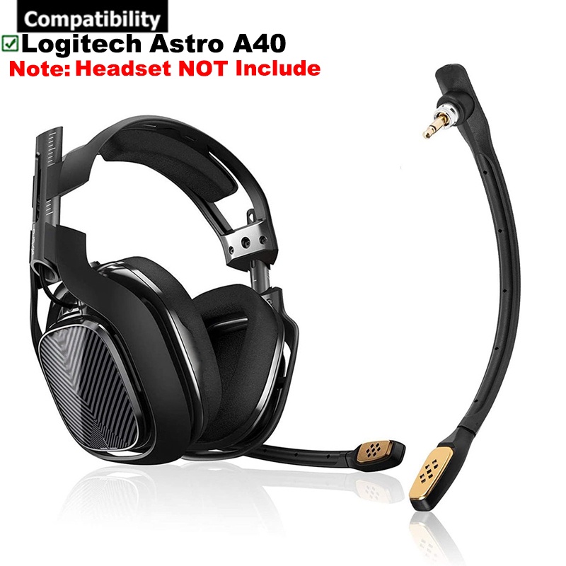 1 ชิ้นเปลี่ยนเกมไมโครโฟนสายไมโครโฟนสําหรับ Logitech Astro A40 A40TR ชุด ...