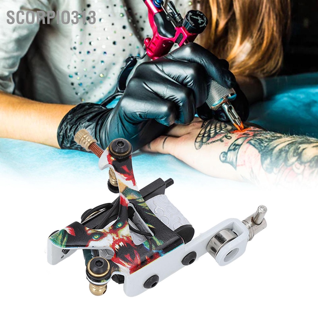 Scorpio313 10 Wraps Tattoo Coil Machine ความแม่นยำสูง Stable Liner ...
