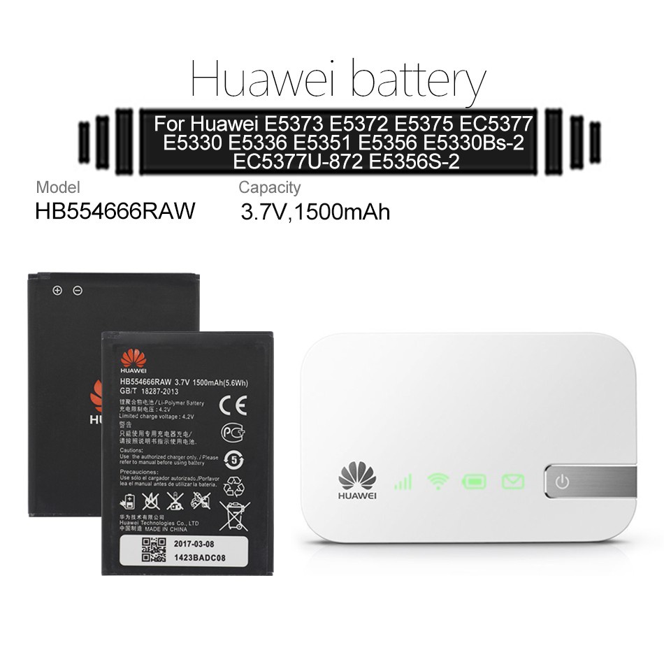 แบตเตอรี่ For Huawei 4G Lte WIFI Router E5372 E5373 E5375 EC5377 E5330 ...