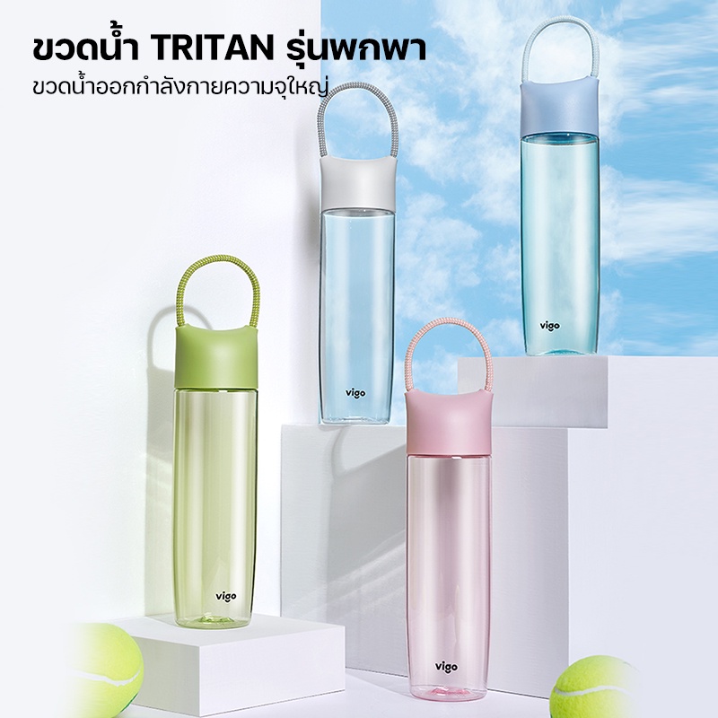 VIGO ขวดน้ำเด็กไปโรงเรียน วัสดุ Tritan BPA Free ความจุ 550ml กระบอกน้ำพลาสติก แบบยกดื่ม | Shopee ...