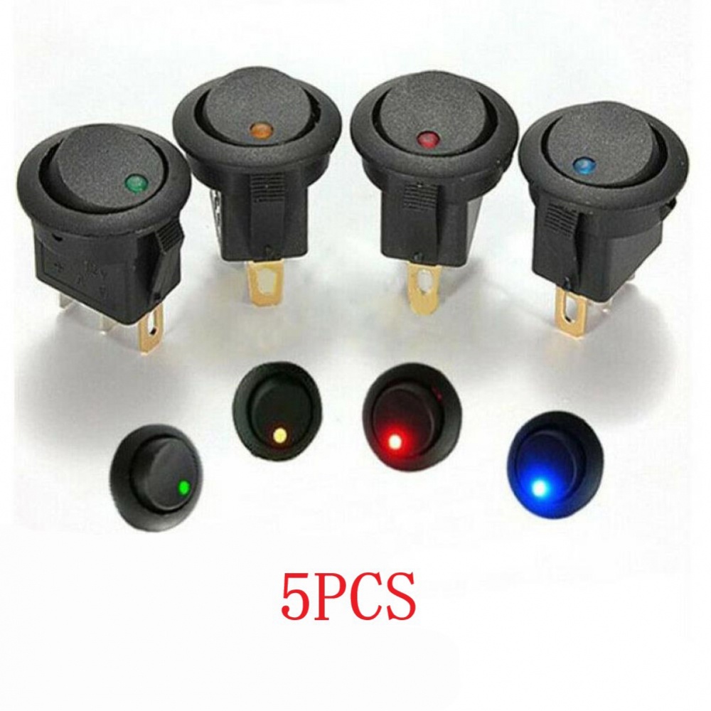 Round Switch On-Off Round Rocker SmartSwitch Toggle Switch 20A Mp Boat ...