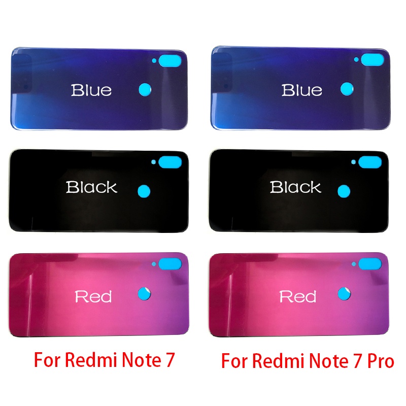 ใหม่ สติกเกอร์กระจก ปิดด้านหลังแบตเตอรี่ พร้อมโลโก้ สําหรับ Xiaomi Redmi Note 7 8 Note7 Note8 ...