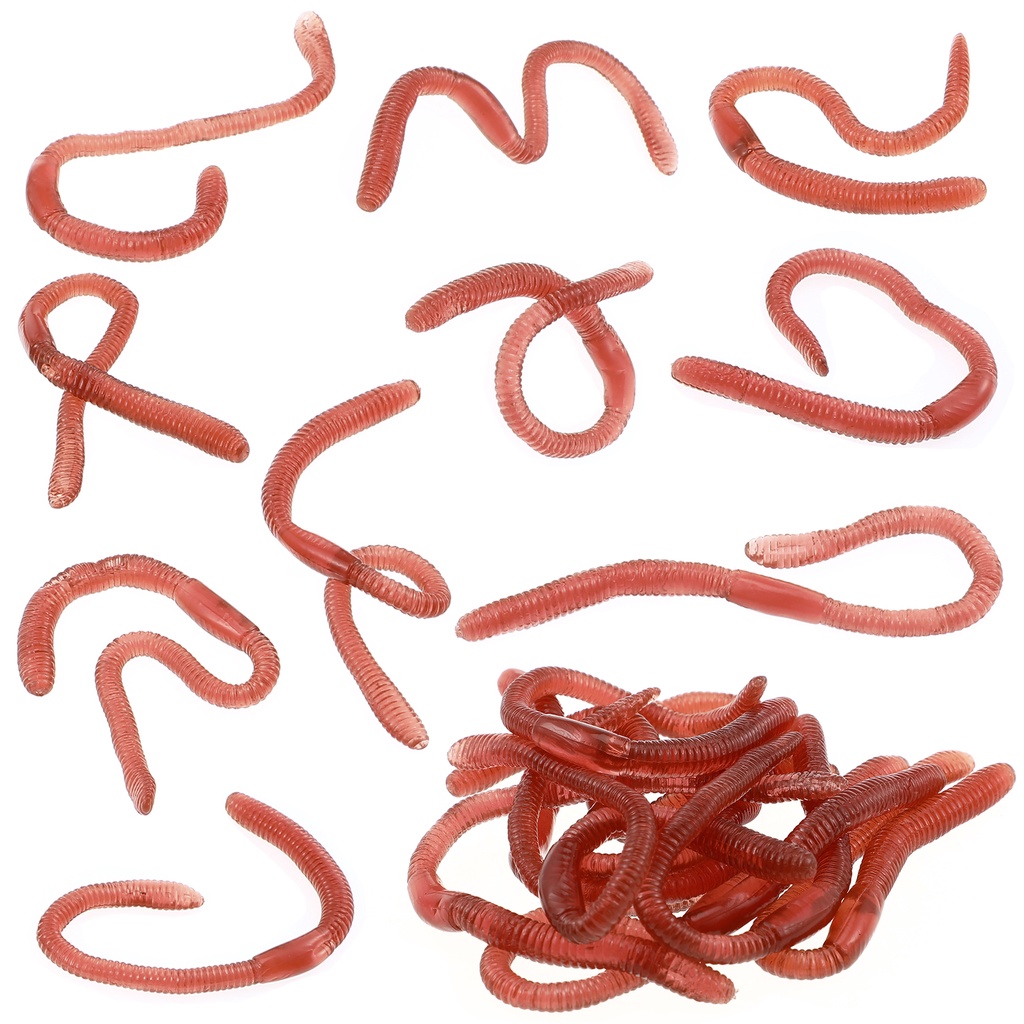 Worms Fake Earthworms Toy Bugs Worm Earthworm Rubber Toys Plastic ...