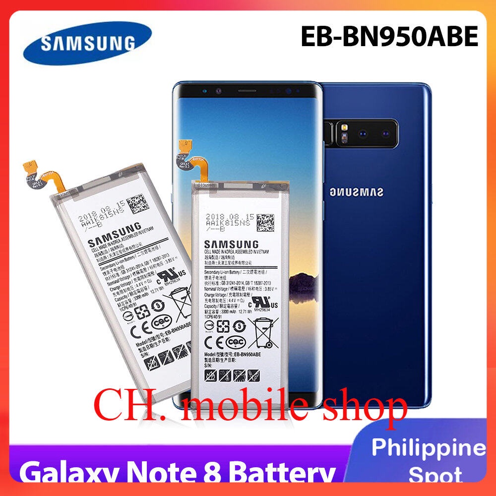 แบตเตอรี่ ใช้สำหรับเปลี่ยน Samsung Galaxy Note 8 Battery SM-N950F, SM-N950U, SM- Battery 3300mAh ...