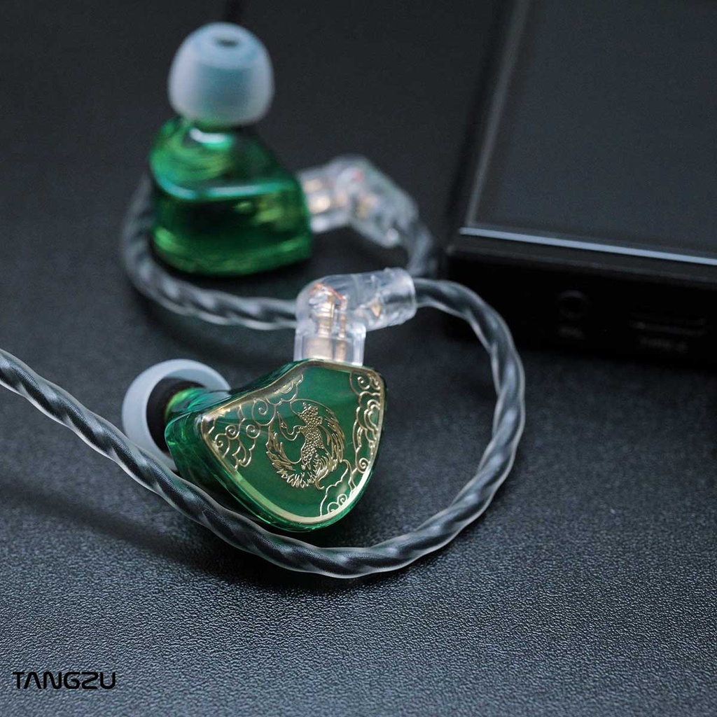 Tangzu WANER SG หยกสีเขียว 10 มม.แบบไดนามิกไดร ์ เวอร ์ หูฟังชนิดใส ่ ...