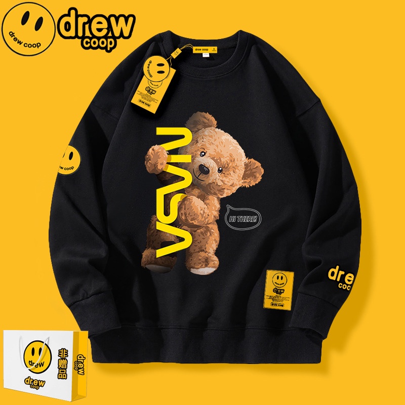 เสื้อกันหนาว ทรงหลวม ลายหมี DREW TEDDY BEAR สําหรับผู้ชาย และผู้หญิง ...