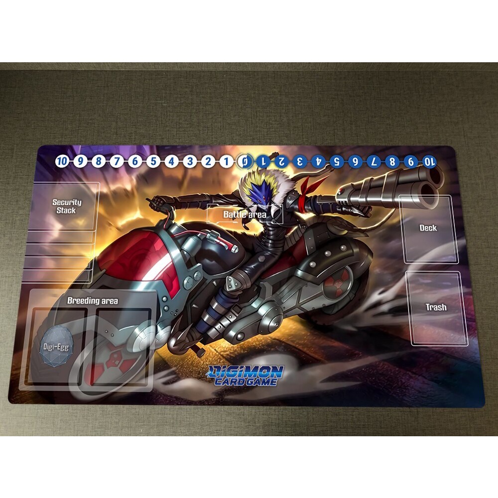 แผ่นรองเมาส์ กันลื่น ลายการ์ตูนอนิเมะ Digimon Playmat Beelzemon DTCG ...