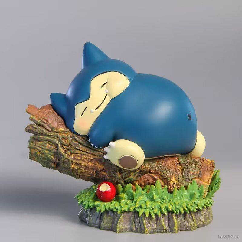 โมเดลตุ๊กตาฟิกเกอร์ Yela Pokemon Snorlax Sleeping on Tree Trunk เหมาะ ...