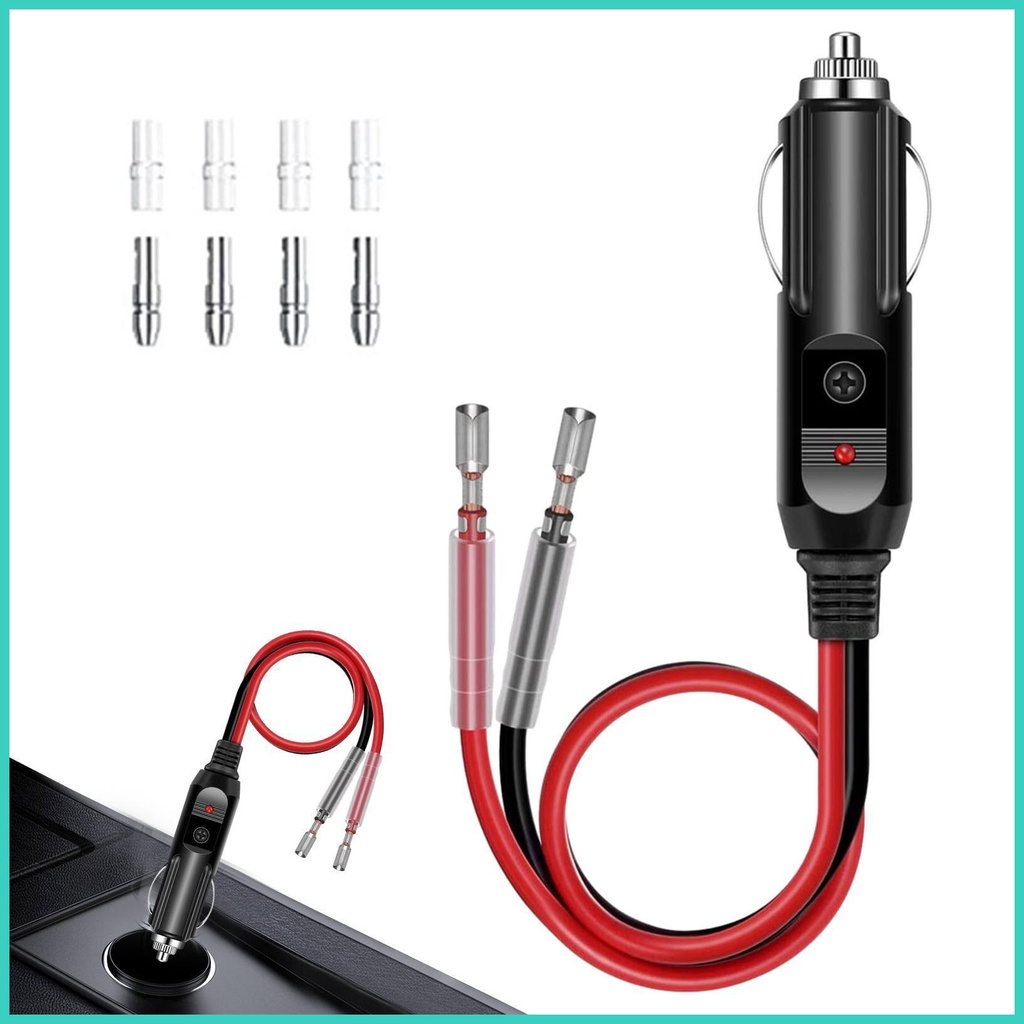 สายเคเบิลรถยนต์ 12V-24V ปลั๊ก 16AWG พร้อมไฟแสดงสถานะ LED ทองแดง ป้องกัน ...
