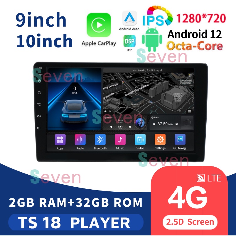 เครื่องเล่น 8Core 4G SIM TS18 แอนดรอยด์ พร้อม OCTA-CORE 2+32GB 9 นิ้ว ...