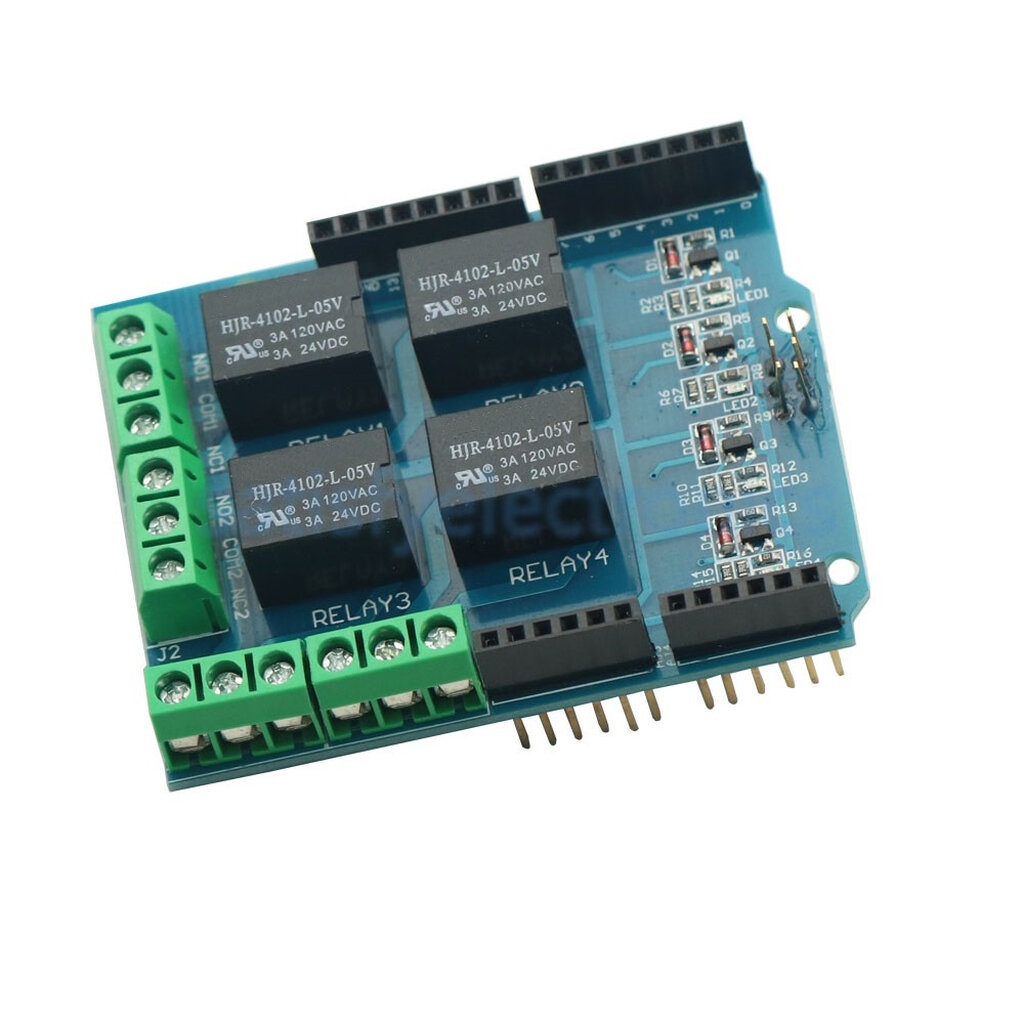 รีเลย์ 4 ช่อง สำหรับบอร์ด Arduino 4 Channel Relay Shield for Arduino | Shopee Thailand