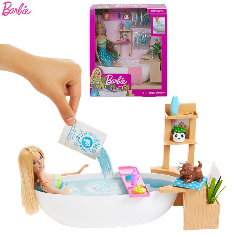 Original Barbie Spa Bath Dolls Pool Playset Blonde Doll Kids Toys for ...