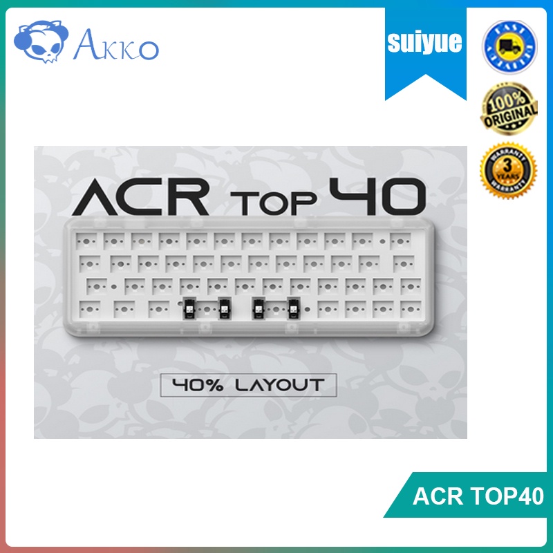 Akko ACR TOP40 40 ชุดคีย์บอร์ดเมคคานิคอล แบบมีสาย RGB อะคริลิค 40% | Shopee Thailand