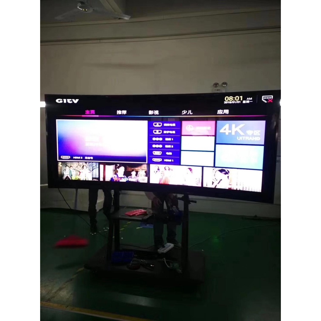 สมาร์ททีวี110 inch curved screen 4K monitor display multi languages TV ...