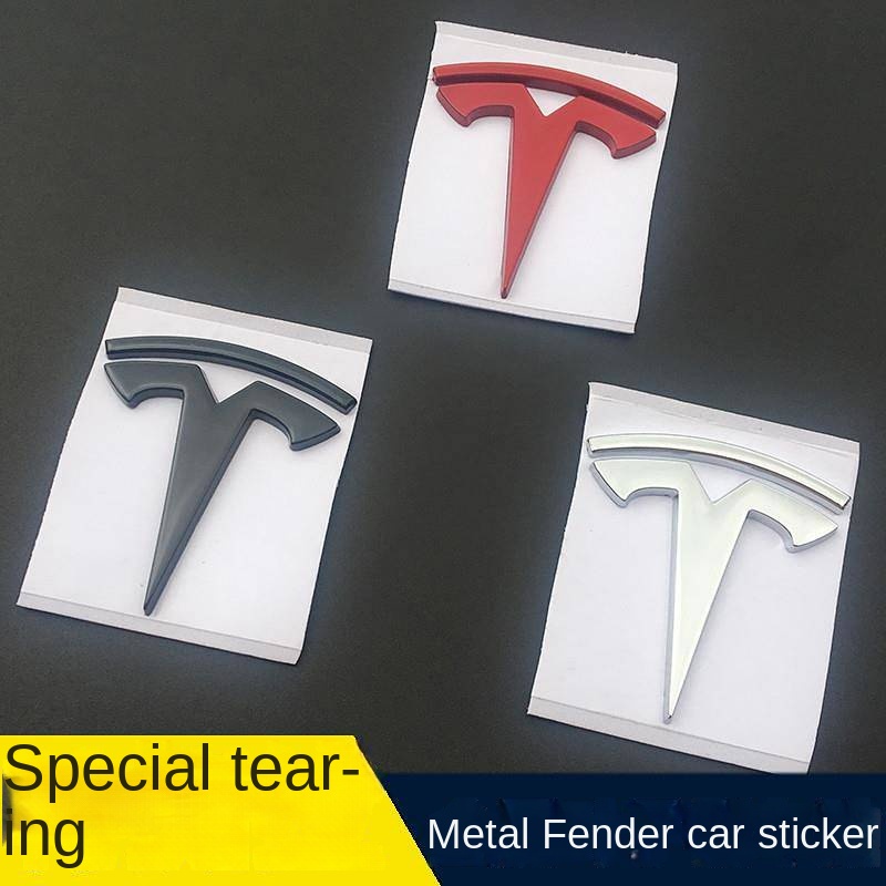 Tesla Modelx Metal Bumper Stickers Models Car Logo Car Body Sticker ...