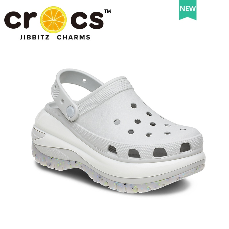 cross แท้ croc mega crush clog สีเทา รองเท้าแพลตฟอร์ม เหมาะกับเดินชาย ...