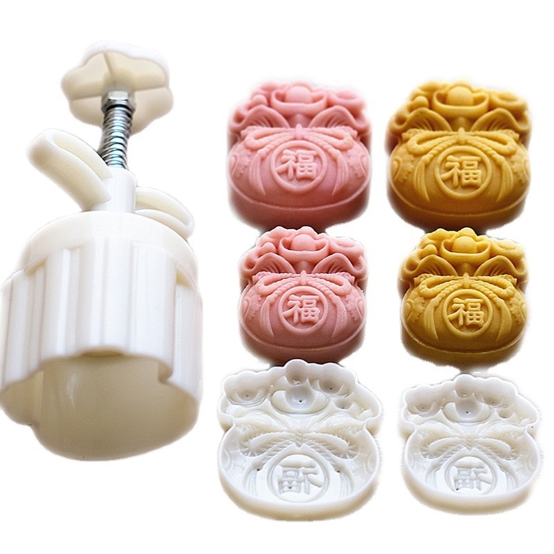 Lily Mold with 2 Seals Cute Fukubukuro กลางฤดูใบไม้ร่วง Moon Cake Mold ...