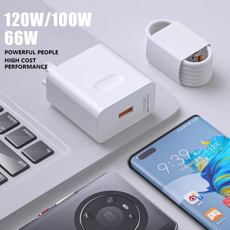 อะแดปเตอร์ชาร์จไฟ 1M 6A Type C 120W 100W 66W สําหรับ Huawei Mate X3 Nova 10 9 SE P60 Pro P40 P50 ...