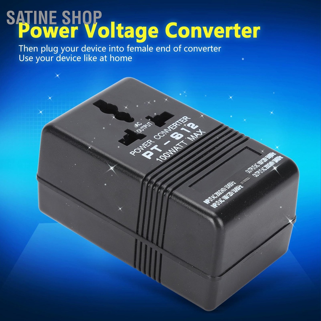 SaTine Shop ตัวแปลงแรงดันไฟฟ้า AC 100v-120v เป็น 220v-240v Step Up Buck ...