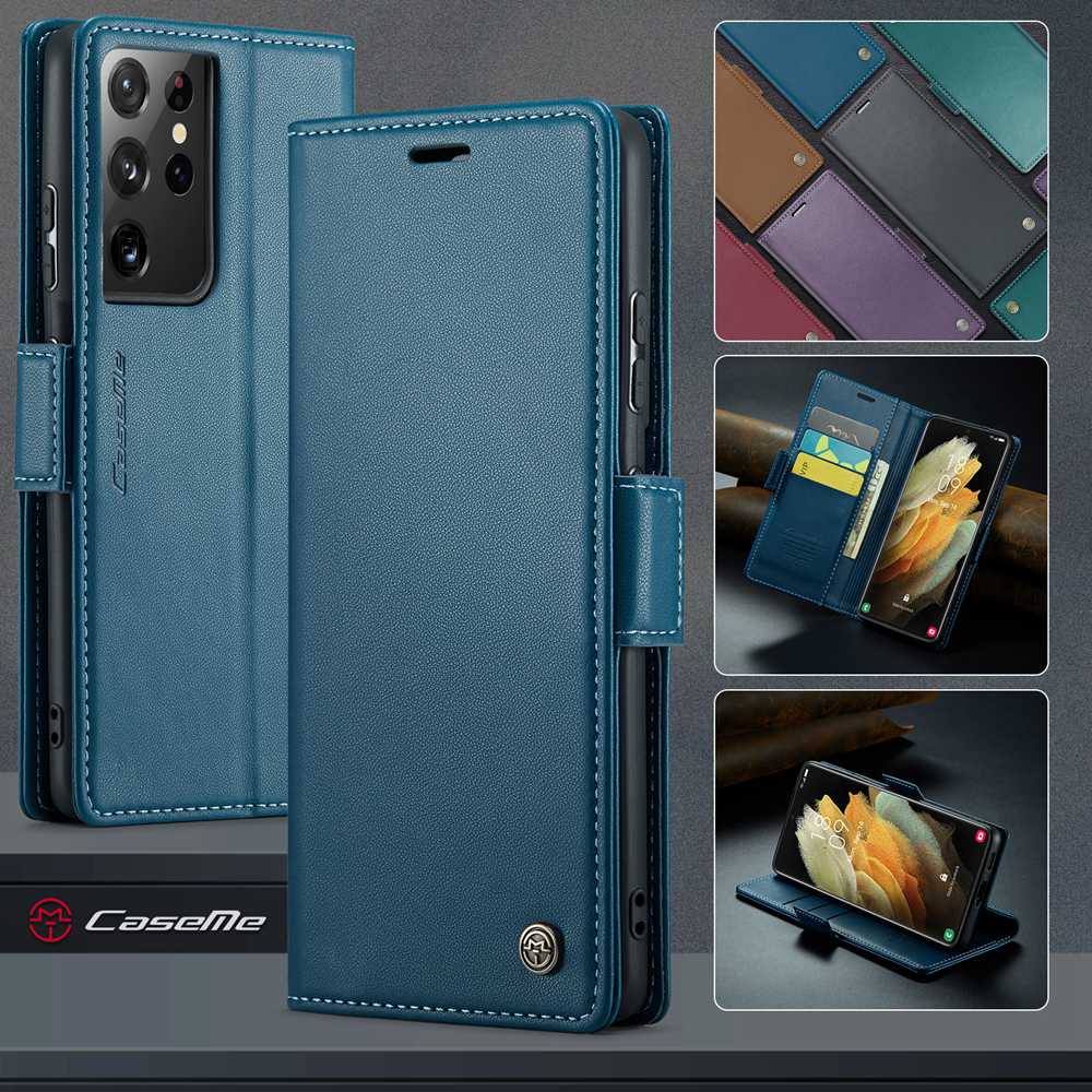 Original Caseme Luxury RFID Blocking PU Leather Casing Samsung Galaxy S21 Ultra Plus S21+ 5G ...