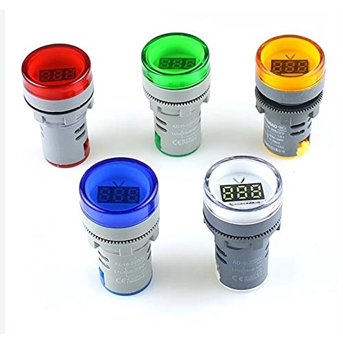 Digital AC Voltage Meter Pilot Lamp AD16-22DSV,AC12-500V (RED) | Shopee ...