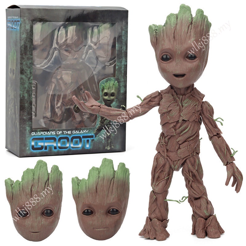 โมเดลฟิกเกอร์ Guardians of The Galaxy Groot Change Face Articulado ของ ...