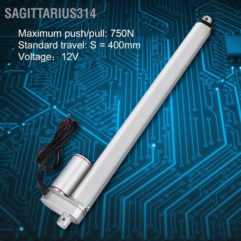 Sagittarius314 DC 12V Linear Actuator 750N Max Lift 400mm Stroke Electric Motor สำหรับรถยนต์ทาง ...