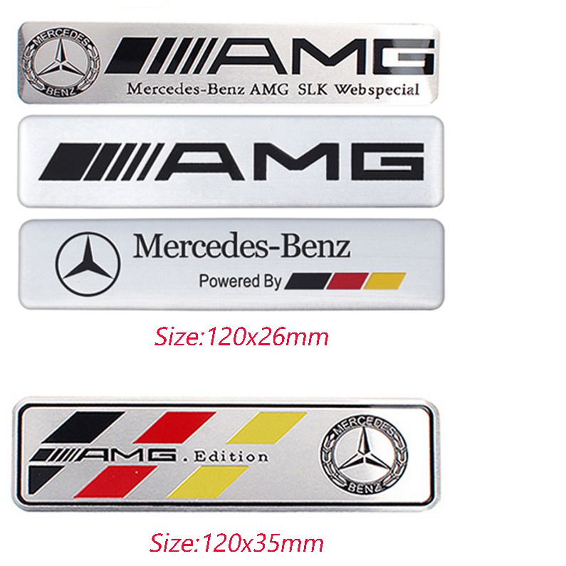 สติกเกอร์โลหะ ตราสัญลักษณ์ Benz สําหรับ Mercedes Benz AMG Apple Tree ...