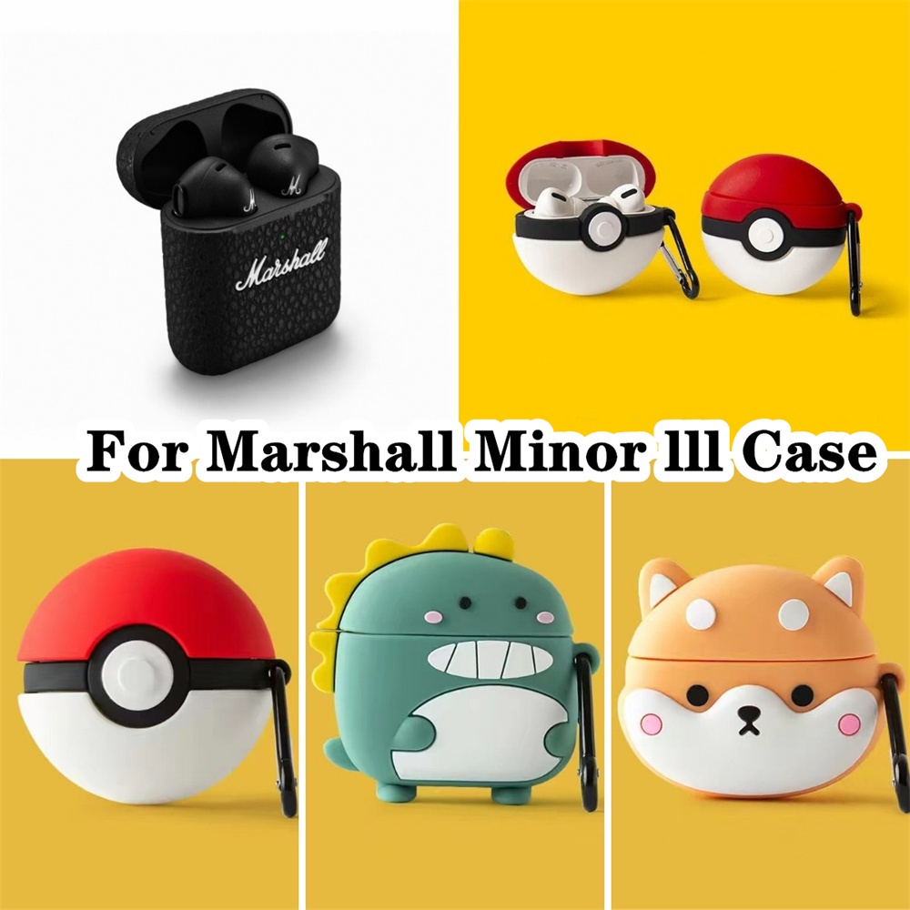 【คุณภาพสูง】เคสหูฟัง แบบนิ่ม ลายการ์ตูน Marshall Minor III สําหรับ ...